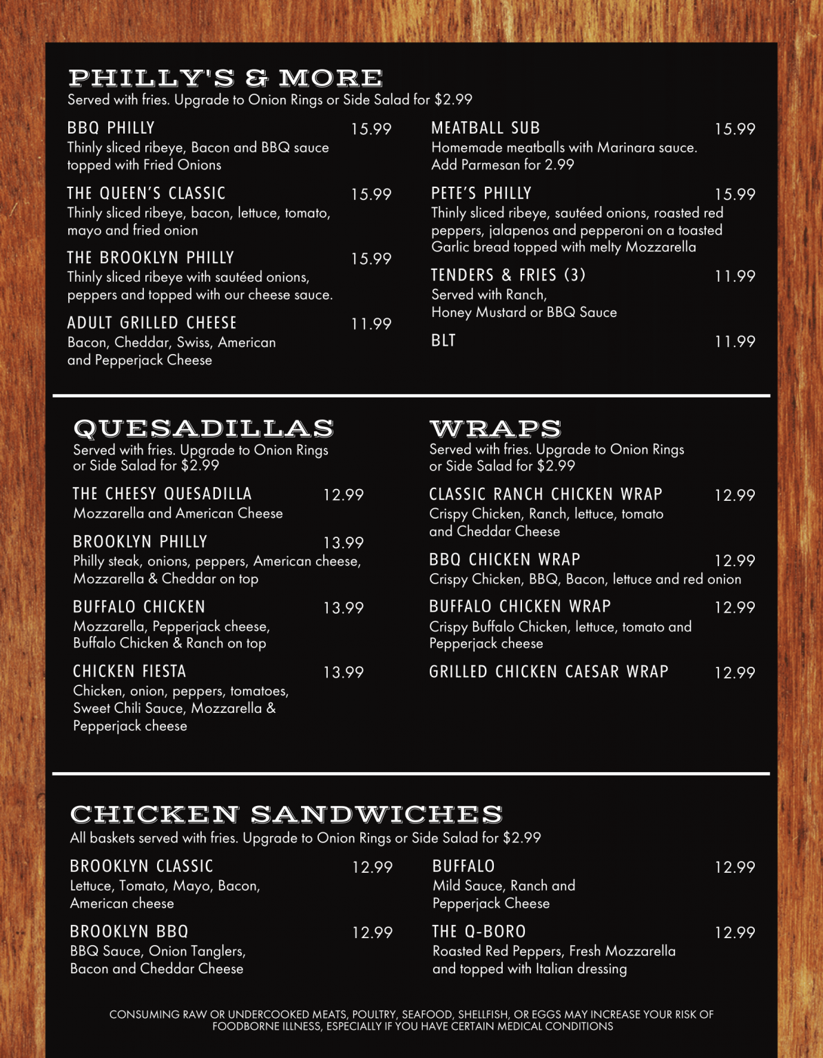 Menu – 3 Guys Restaurants LLC